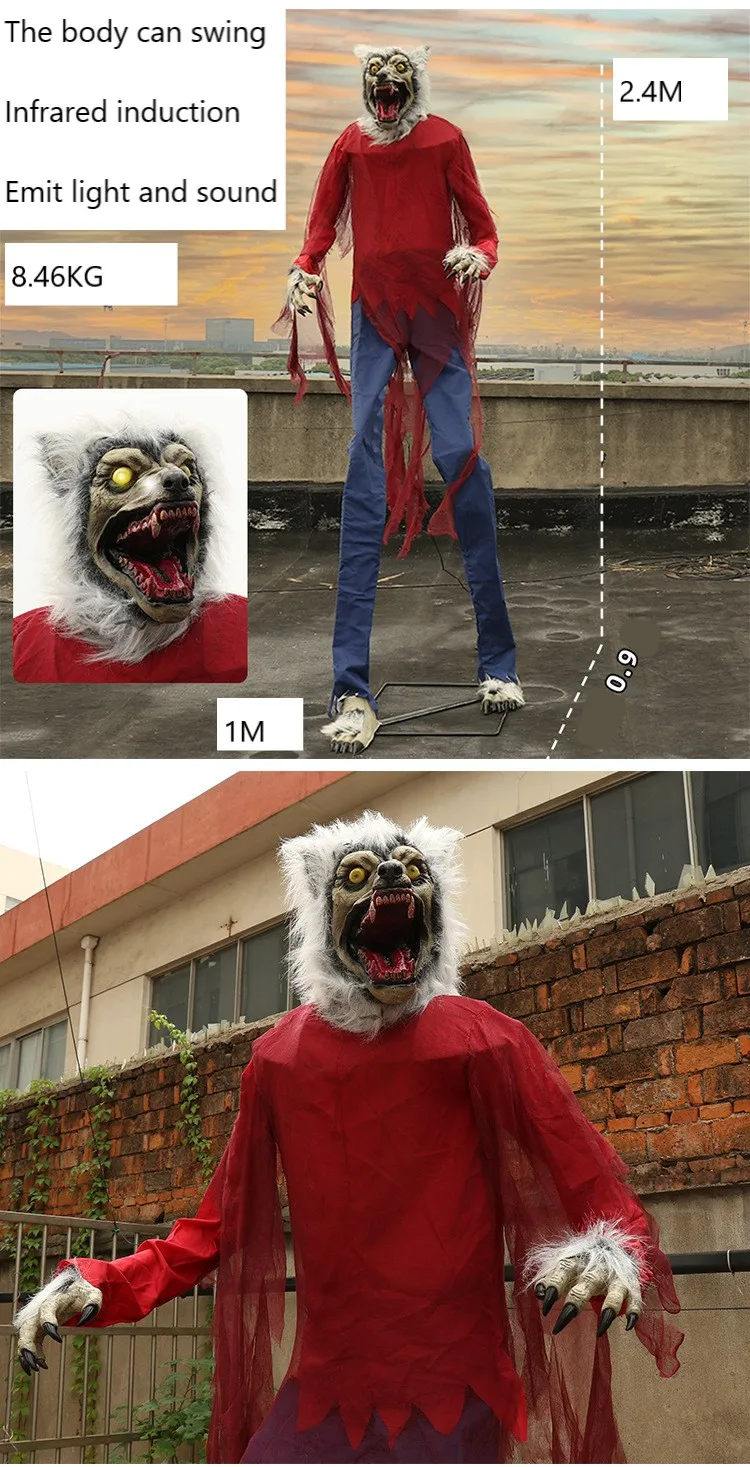 Halloween Werewolf Clown - 2.4M Large Bar Secret Room Ornament