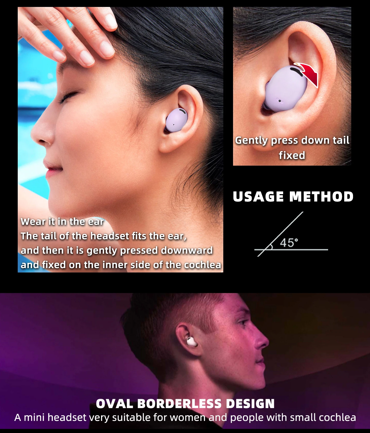 New Product C9 Pro Hot Selling Wireless Headset Translucent Charging ...