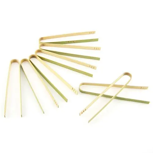 Bamboo Tongs Vintage Natural Food Bamboo Tong Disposable Toast Tweezer ...