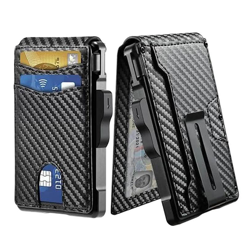 Aluminum&carbon Fiber Slim Rfid Blocking Business Wallet - 10-card ...