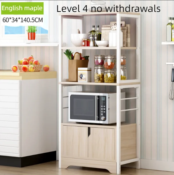 Multi-layer Wood Kitchen Shelf - Efficient Utensil Storage