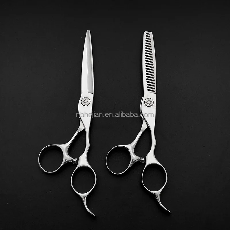 440C offset handle hair scissors set 6.0 inch 30 teeth invisible ...