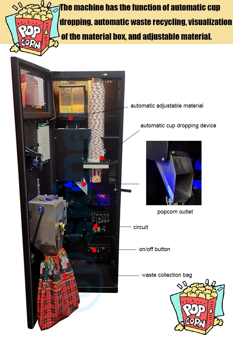 2021 Popcorn Vending Machine - Fully Automatic & Efficient