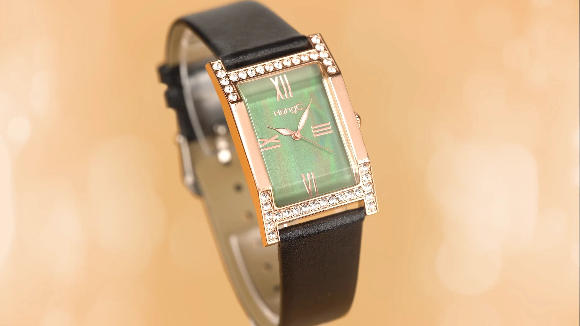 C001 D Luxury Green Dial Diamond Bling Fashion Quartz Wrist Women ...