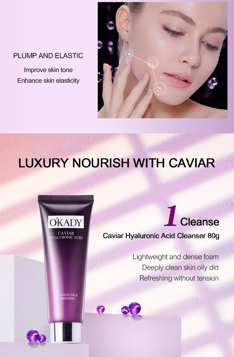 Caviar Hyaluronic Acid Luxury Skin Care Set for Anti-ageing