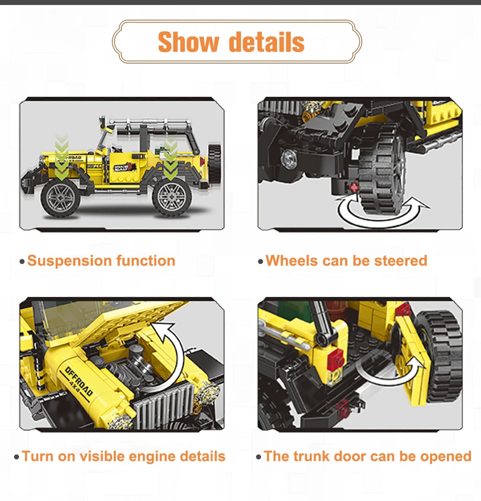 Technical Super Bigfoot Monsters Truck Building Block Off-road Vehicle ...