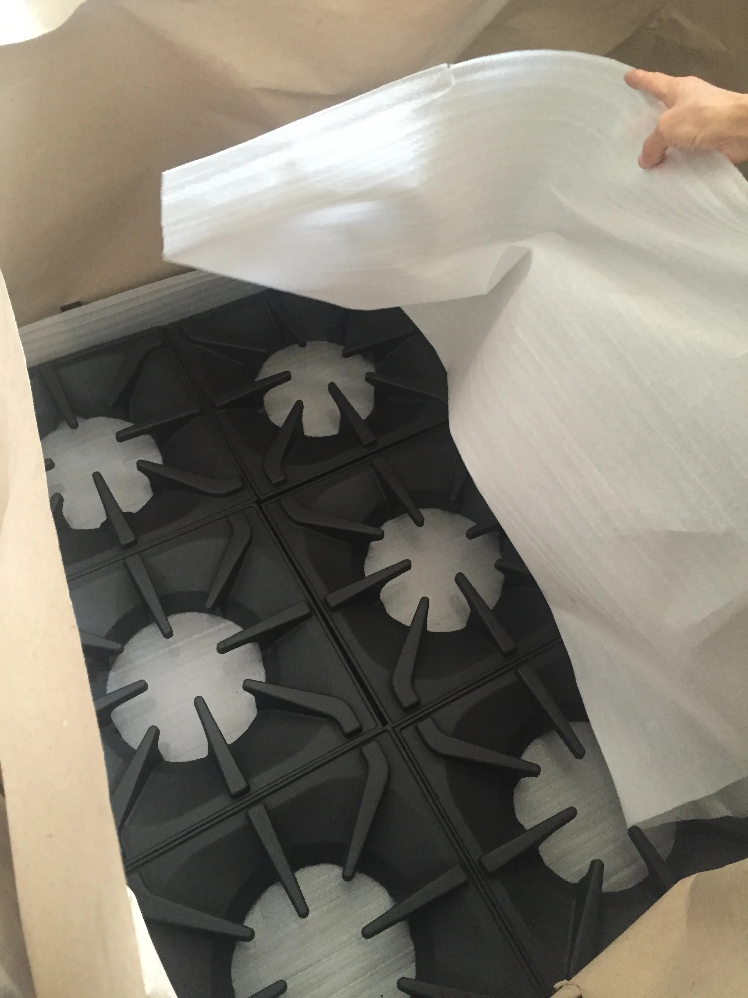 FHM Range Grates Cast Iron Burner Grill Grate Gas Stove Top Pan Support ...