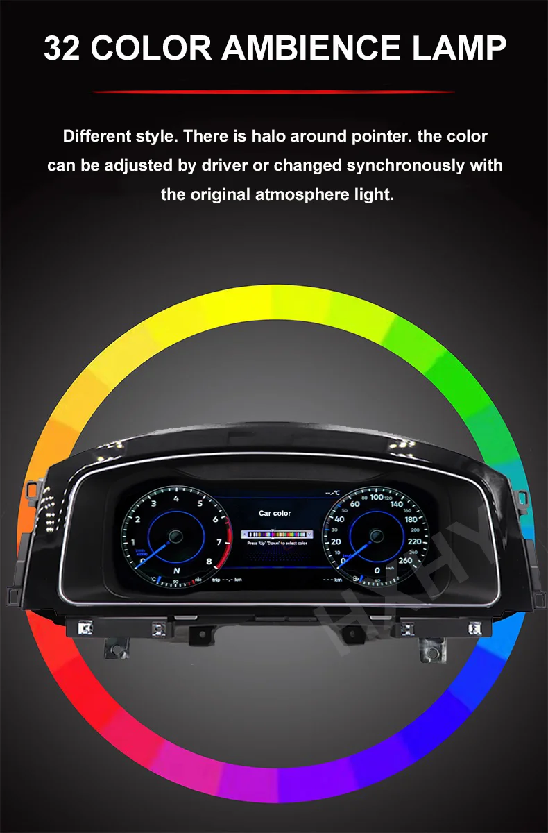 HXHY Digital Cluster for VW Golf 6 GTI - Speed Meter Dash
