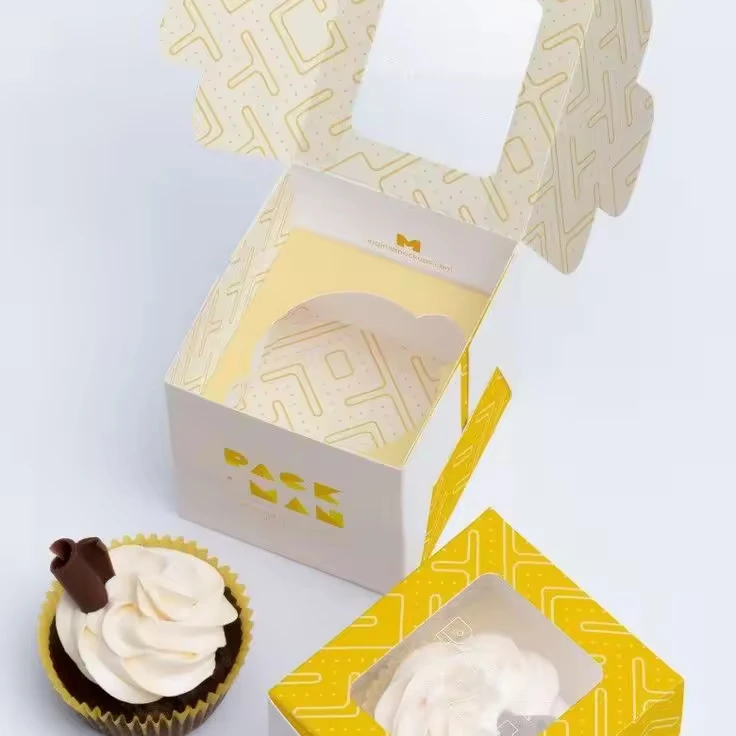 Wholesale Cardboard Printing Packaging Customizable Donut Cake Box with ...