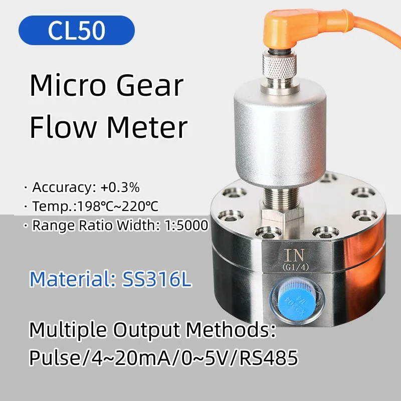 DN80 Oval Gear Flowmeter 4~20ma Rs485 Flow Meters Diesel Fuel Flow ...