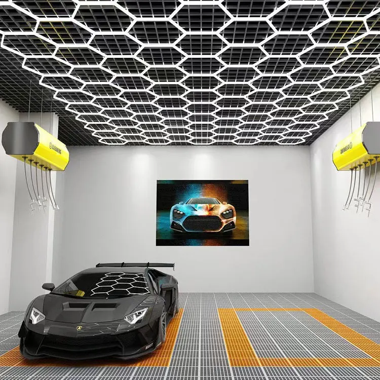 Diy Deformable Linear Hexagonal Led Light 8feet *16feet Hanging Hex ...