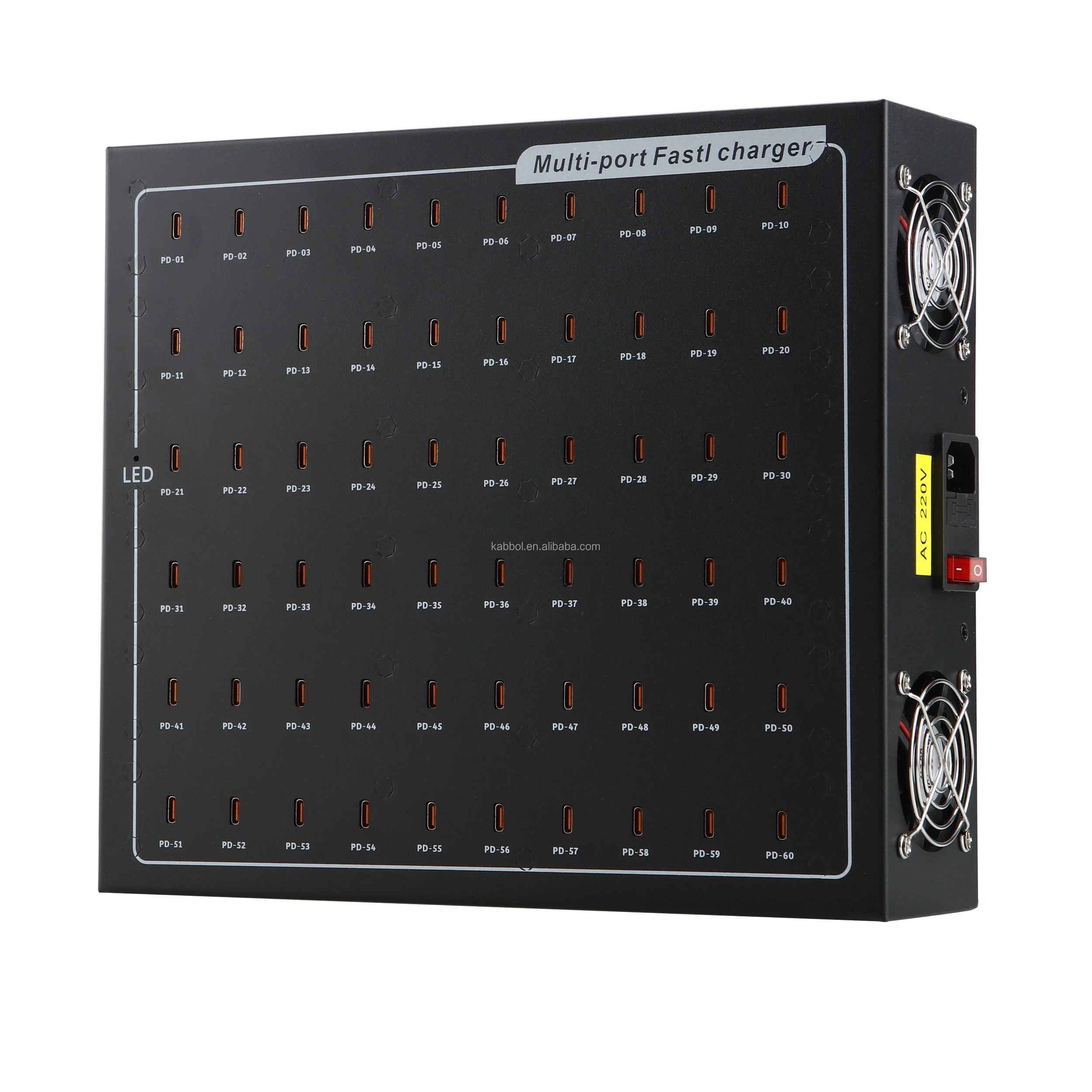 200W 10-Port QC3.0 Fast Charging Station - Smart Charger