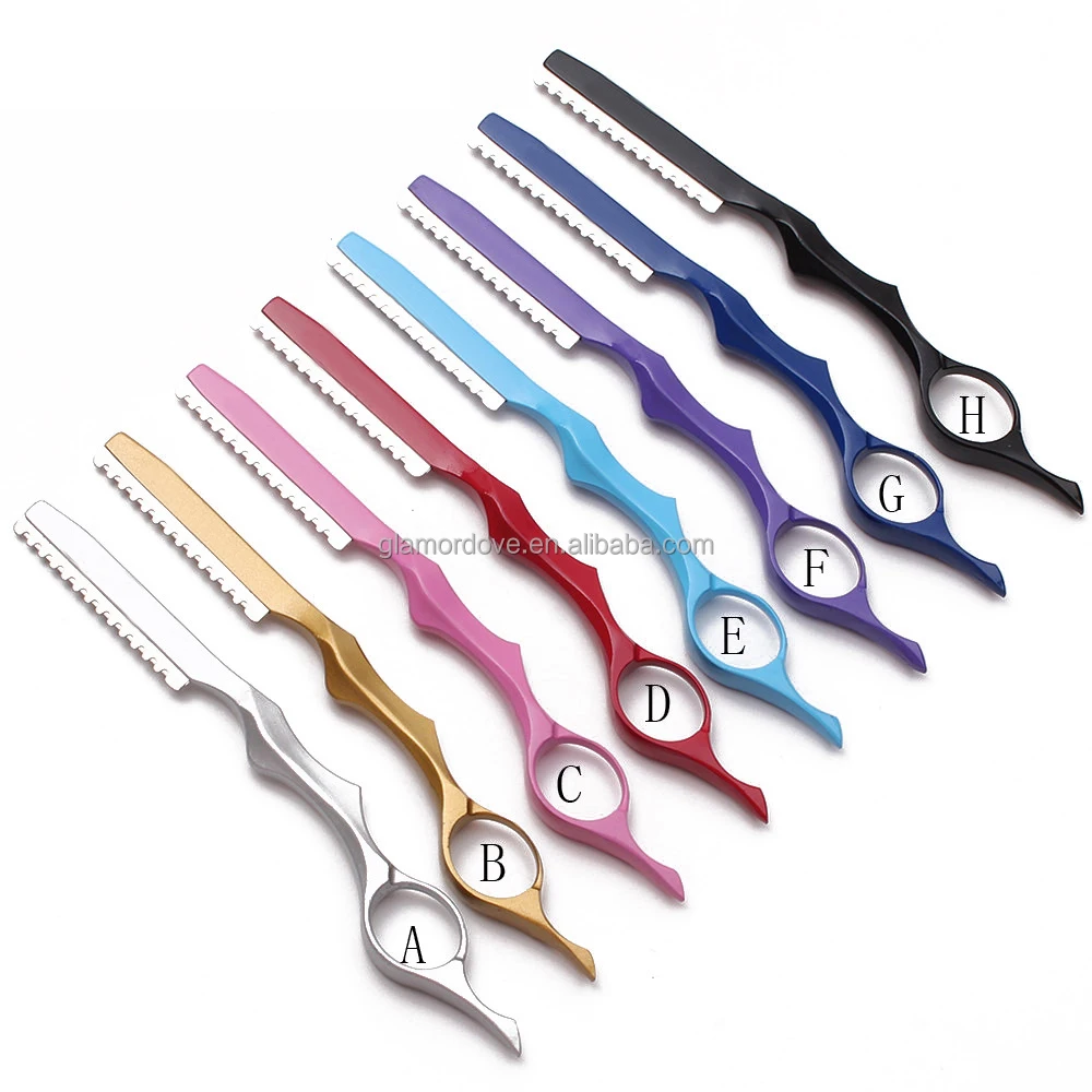 Glamordove Custom Logo Professional Hair Cutting Thinning Razor Feather ...