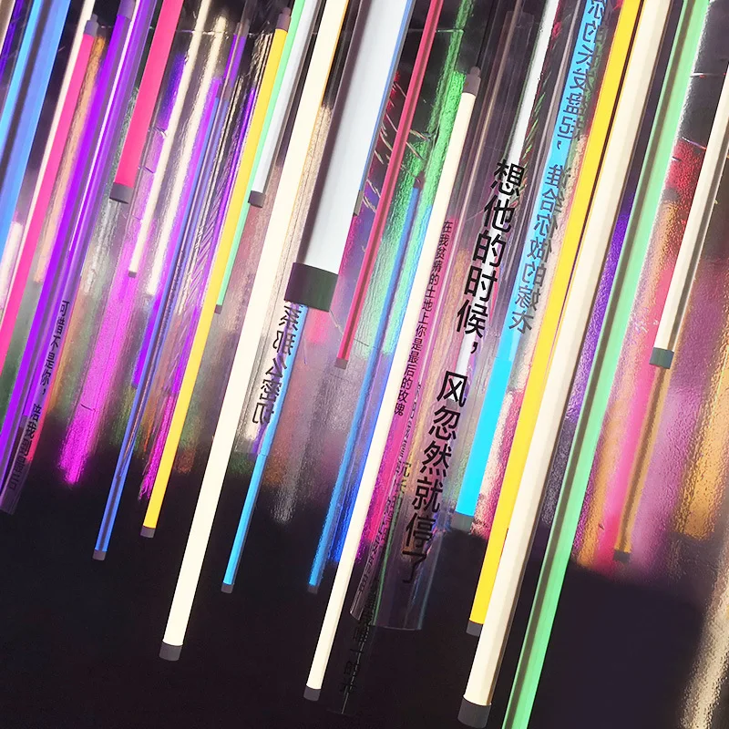 Modern New type Floor lamp E14 T8 LED Tube Light RGB Standing Tube with ...