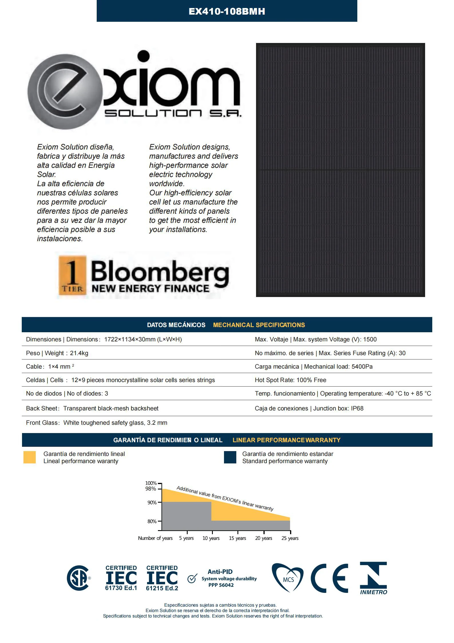 Exclusively Available America 400W 405W Monocrystalline Silicon Solar ...