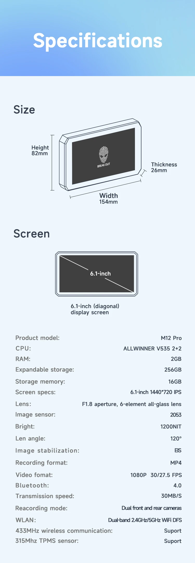 Alienrider M12 Pro - Ultimate Motorcycle Navigation & Dash Cam