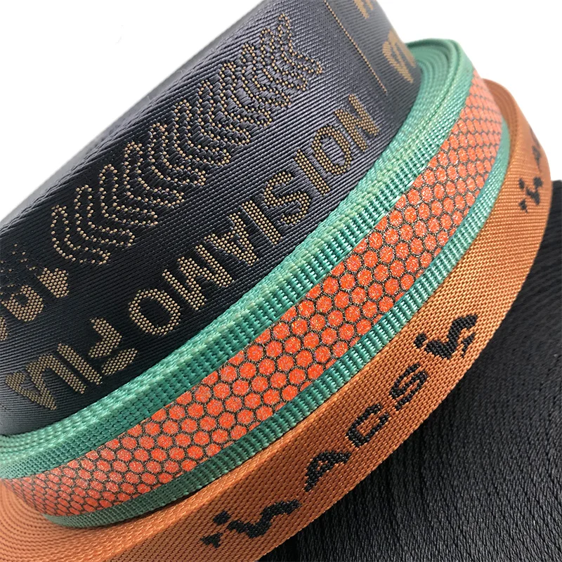 Custom Logo Nylon Jacquard Webbing Straps for Backpacks