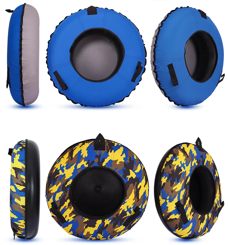 80cm 100cm Inflatable Plastic Snow Tube Double Rider Durable Nylon Good ...