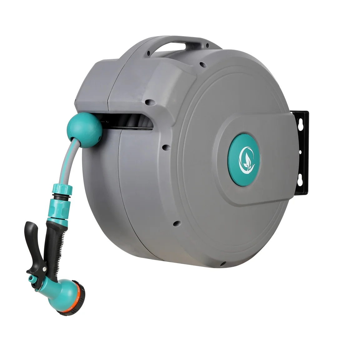 GARTENKRAFT High Pressure Hose Reel Automatic Retractable Garden Hose ...