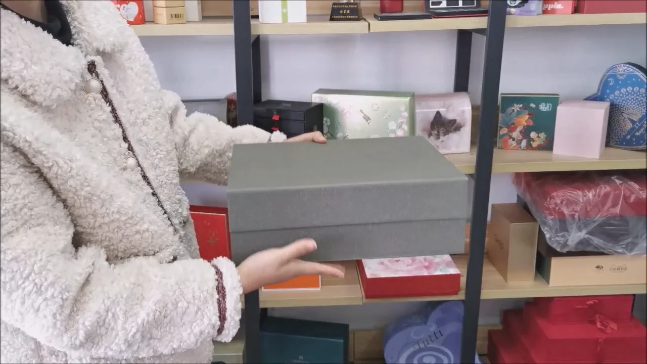 Sage Green Color Custom Clothing Gifts Packaging Foldable Box With ...