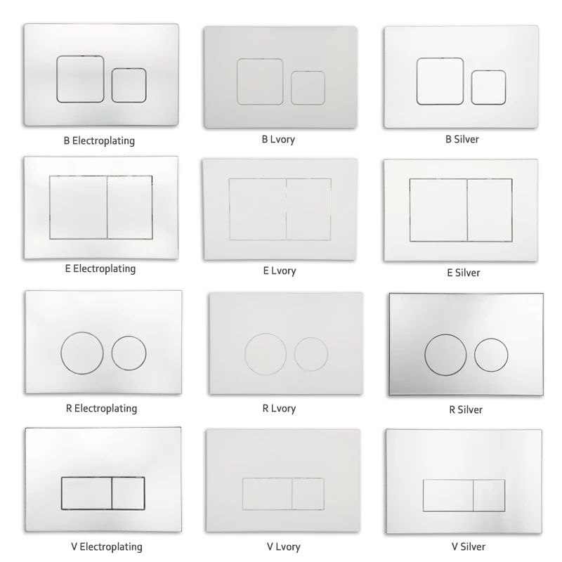 Toilet Dual Flush Push Button Wall Hung Toilet Control Plate for ...