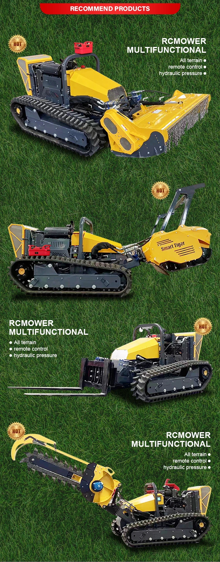 Customized Remote Control Forestry Mulcher Super Fully Hydraulic Atv ...