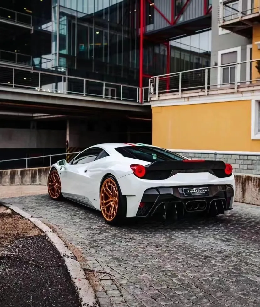 Vost Style Carbon Fiber Front Bumpers Rear Spoiler Body Kit For Ferarri ...