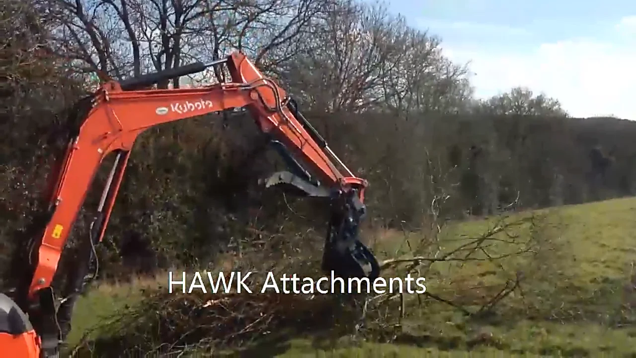 Excavator Mounted Wood Cutter Tree Shear Firewood Processor Cutting ...