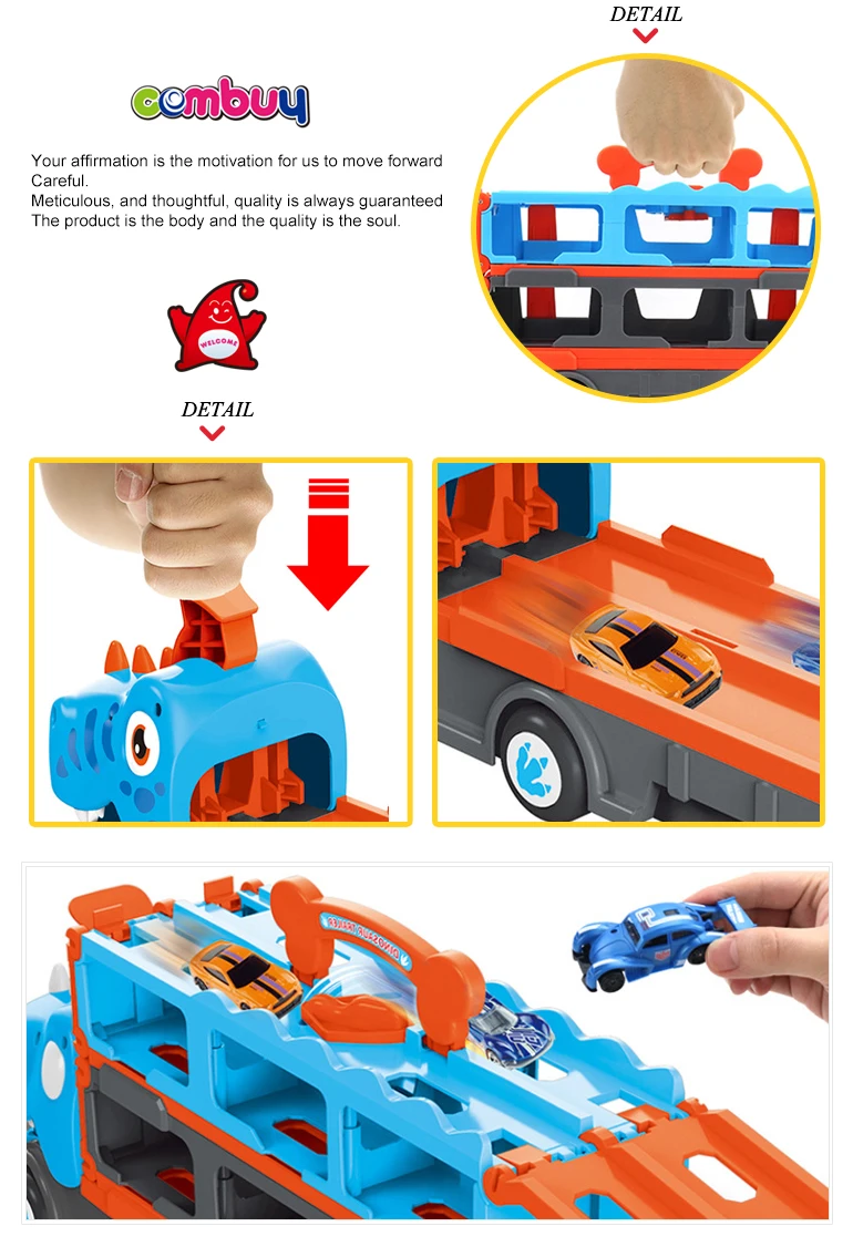 Ejection Storage Car Set Folding Rail Trailer Inertia Truck Toys