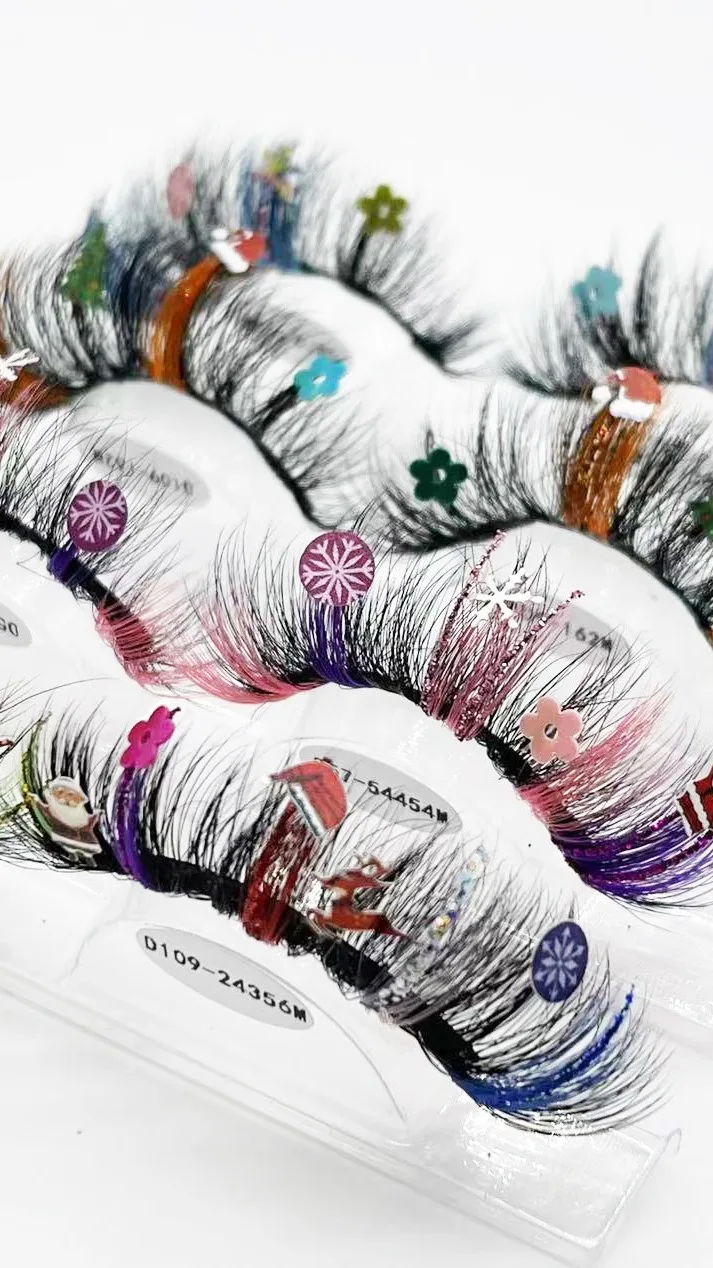 Best Selling Mink 15mm 20mm Colors Lashes Colored Eyelash Strips 25mm ...