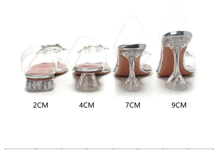 Ladies' Pumps In Pvc Upper Crystal Perspex Clear Stiletto Heels With ...