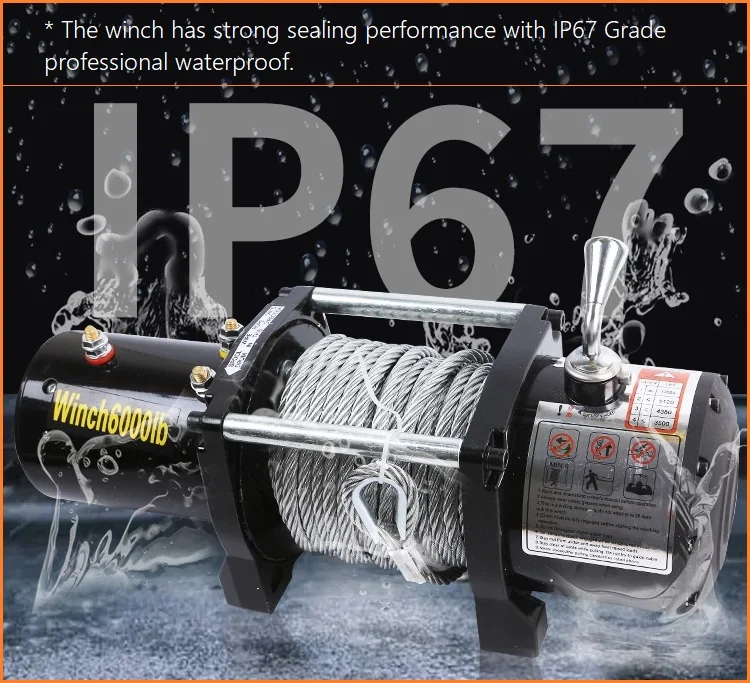 Custom 24v 12v Electric Cable Winches - 6000lbs to 15000lbs