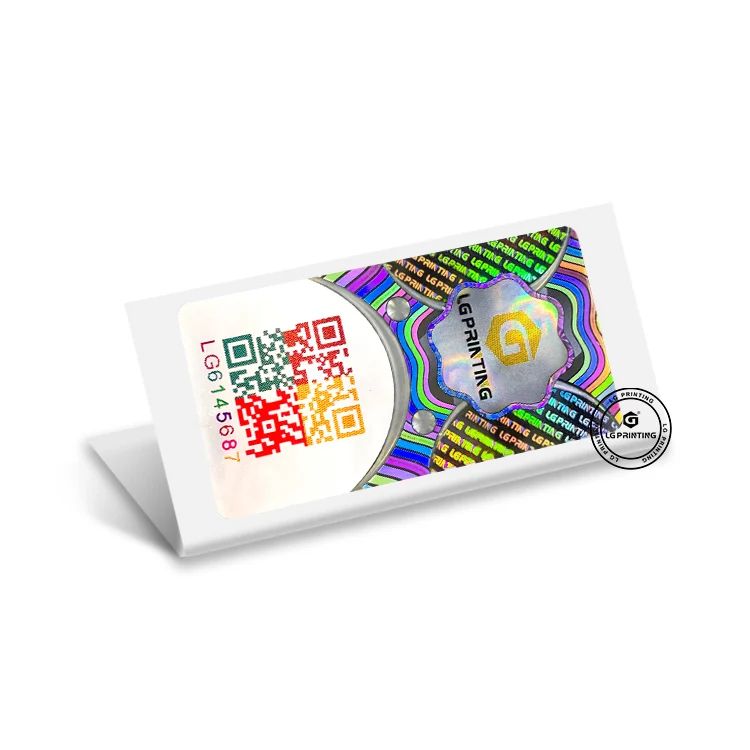 Custom Scratch Off Serial Number Sticker with QR Code - 3D Holographic ...