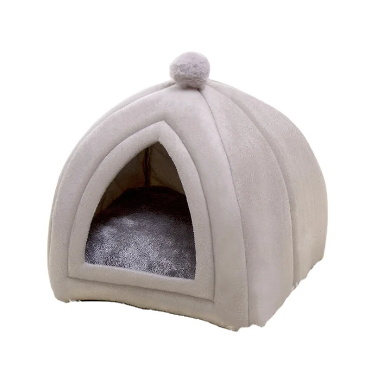 Triangle Cat Kennel Dog Kennel Pet Products Warm Semi-closed Pet Bed ...
