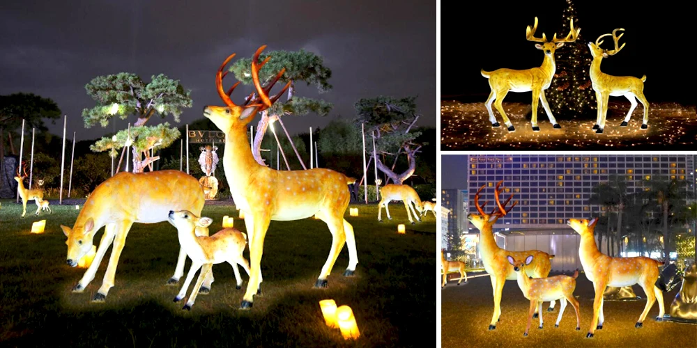 Life-size LED Animal Statues - Perfect for Christmas Decor