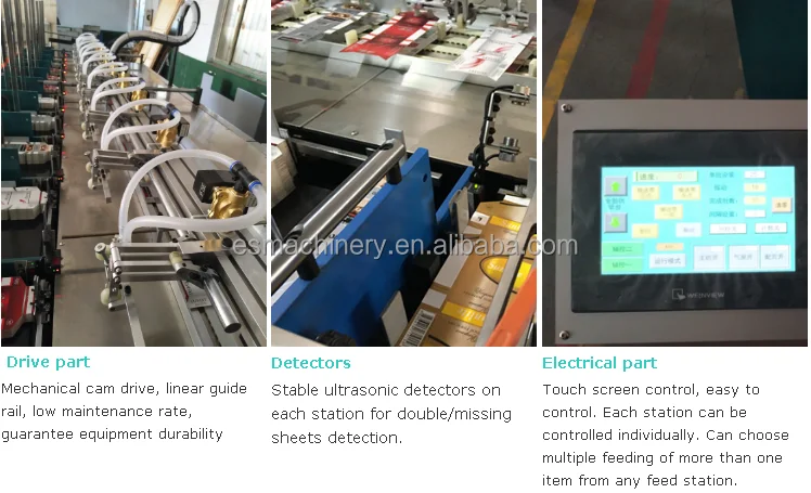 H710 Collator B5+ Card Paper Sorter Machine C7 Collating Stitching and ...