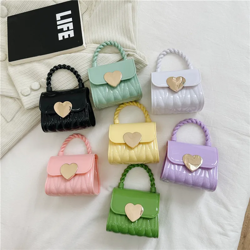 Pvc Jelly Small Purse For Kids Girls Mini Chain Shoulder Bags Top ...