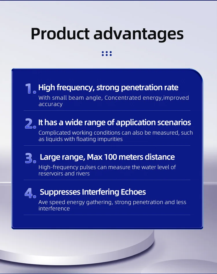 Gwr Guided Wave Radar Rs485 4-20ma Radar Transmitter For Silo Level ...