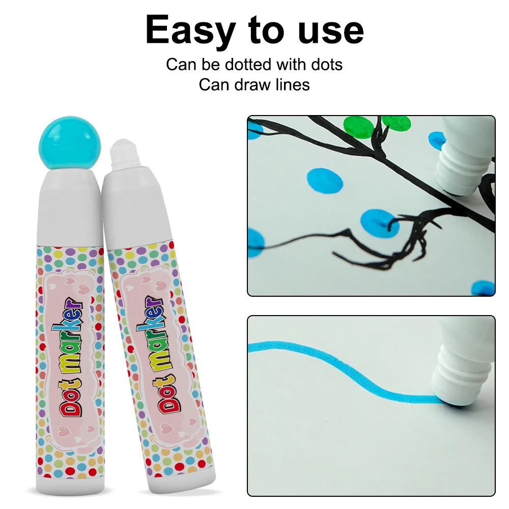 KHY Washable Common Ink Dot Marker Non Toxic Washable Bingo Dabber ...