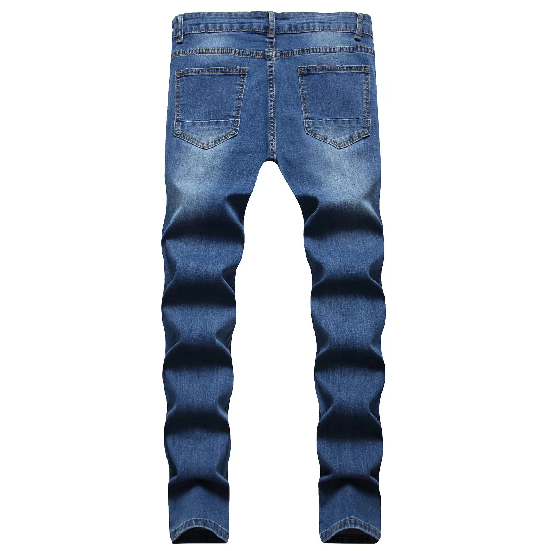 Hot Sale High Quality Designer Rock Revival Ripped Smog Jeans for Men ...