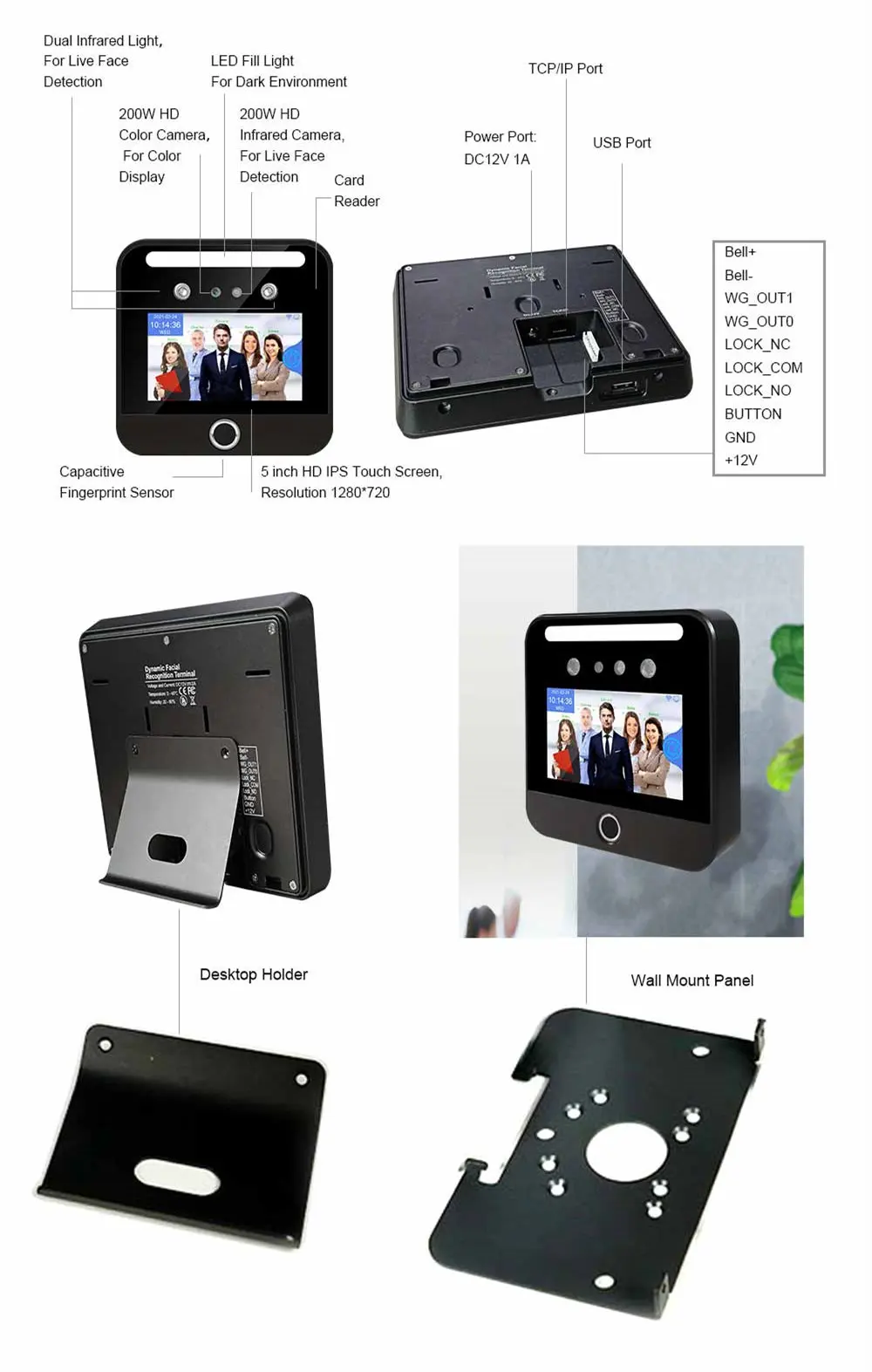 Wifi Tcp Ip Biometric Detection Face Recognition System