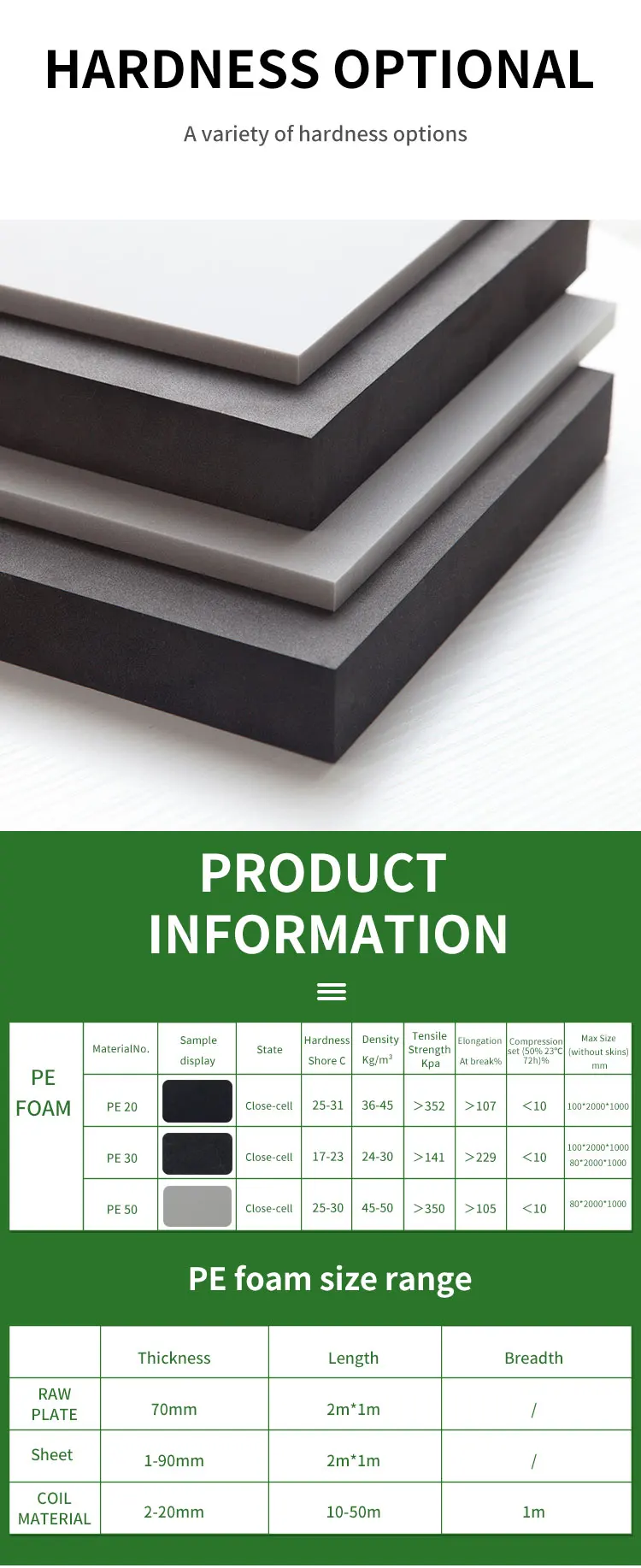 High Density PE Foam - Durable, Versatile, and Customizable