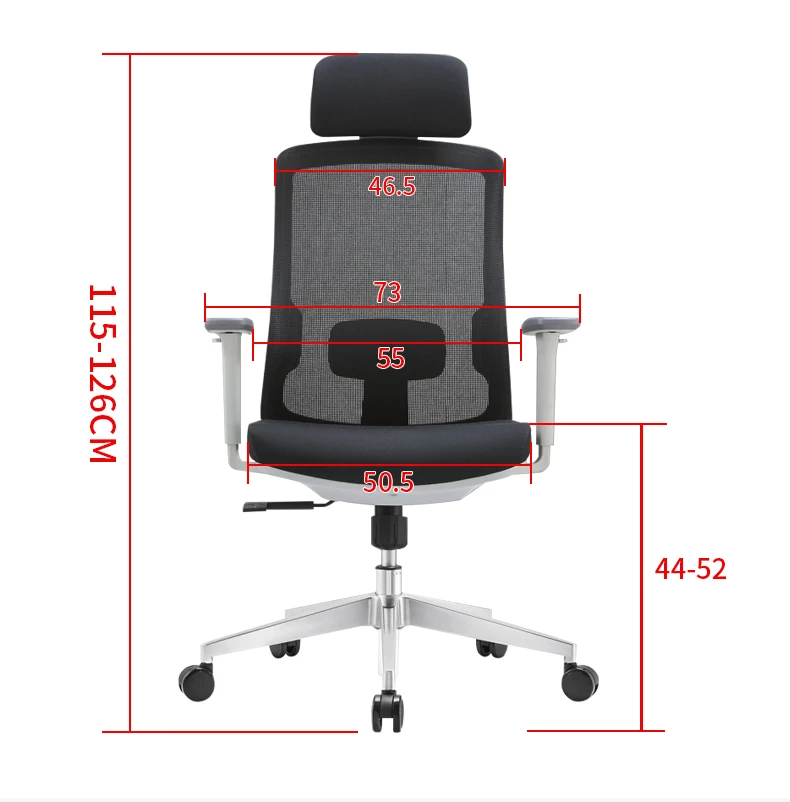 Light Grey High Footrest Office Chair with Adjustable Back Unique ...