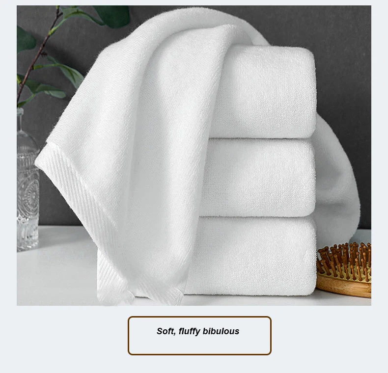 Luxury White Terry Hotel 100% Cotton Bamboo Bath Towel Face Hand Bath ...