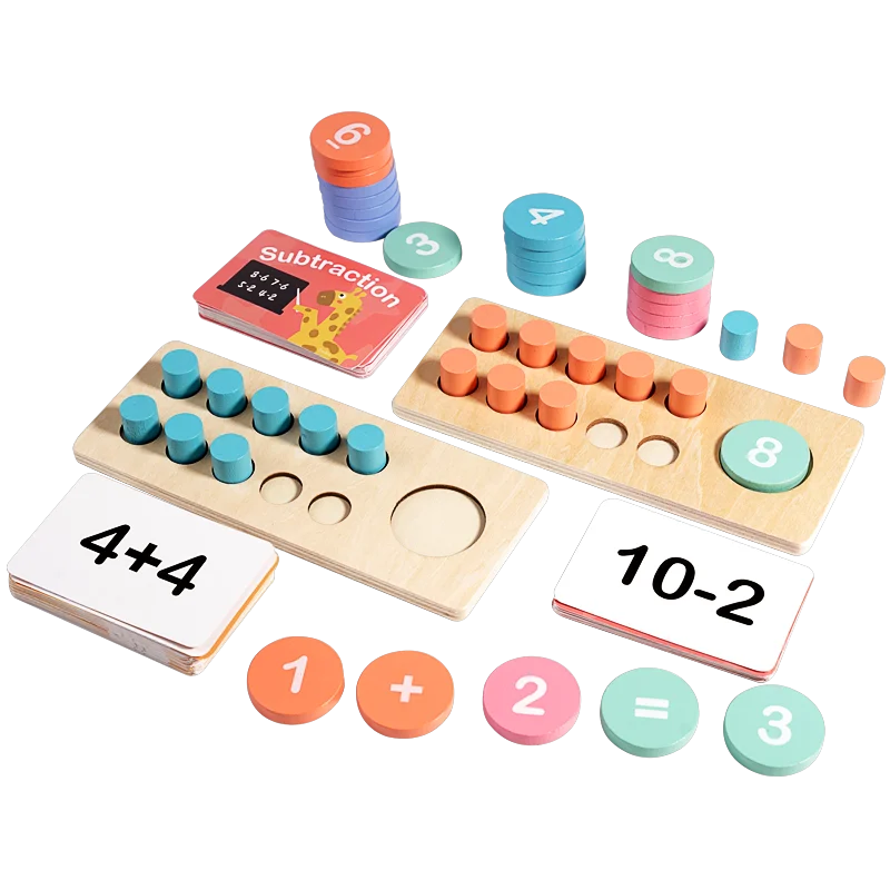 Unisex Wood Kids Learning 1-10 Numbers Counting Toy Digital Operation ...