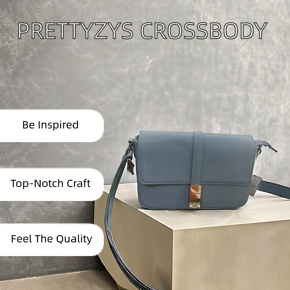 Prettyzys Women's Vintage Crossbody Bag with Chains Decoration Texture Sling Shoulder Messenger ...