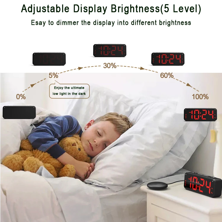 Best Electronic Bed Digital LED Brightness Adjustable Alarm