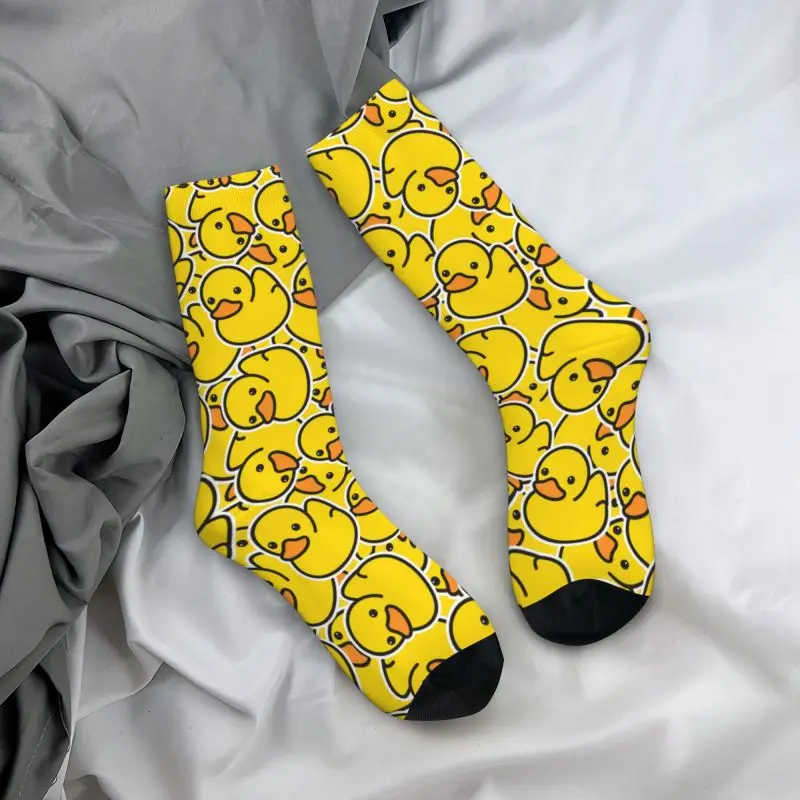 Customized Cute Yellow Classic Rubber Duck Socks Women Men Warm 3d ...