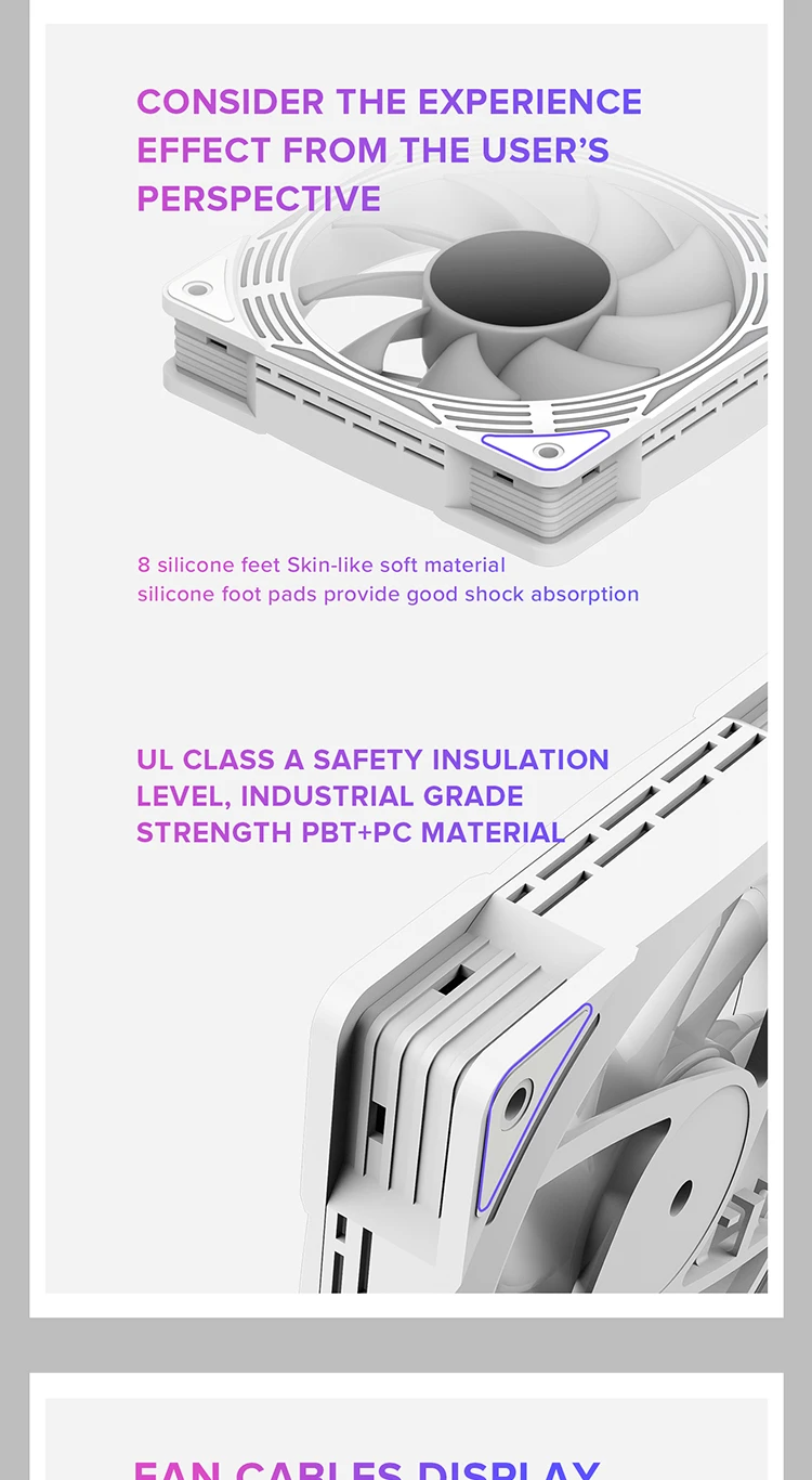 GAMEMAX KF300 WH, 120mm Frame ARGB Fan 3 in 1 Kit, Includes V4.0 ARGB HUB With Wireless Remote ...