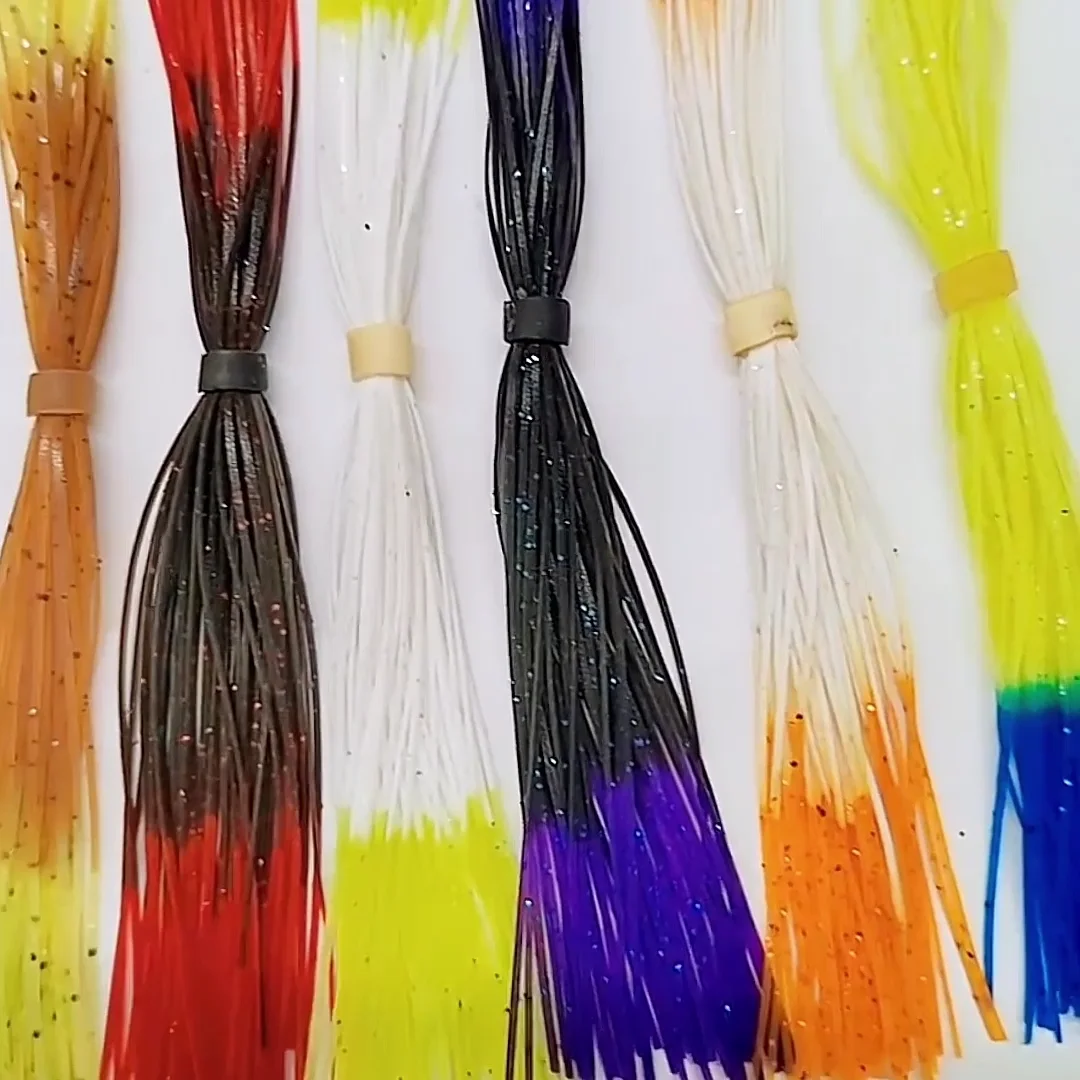 Silicone Jig Skirts Diy Rubber Fishing Jig Lures Fishing Bait ...